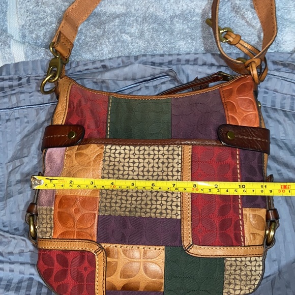Fossil | Bags | Fossil Patchwork And Leather Cross Body Shoulder Bag ...